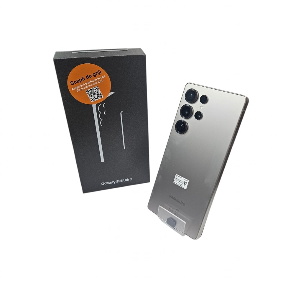 Telefon mobil Samsung S25 Ultra TITANIUM GRAY, Memorie 512 GB, Stare Ca ...