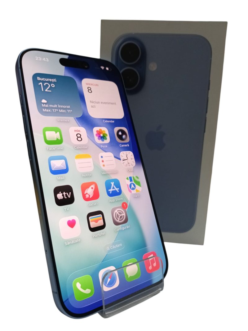 Telefon mobil Apple IPhone 17 MIST BLUE, Memorie 256 GB, Stare Excelent ...