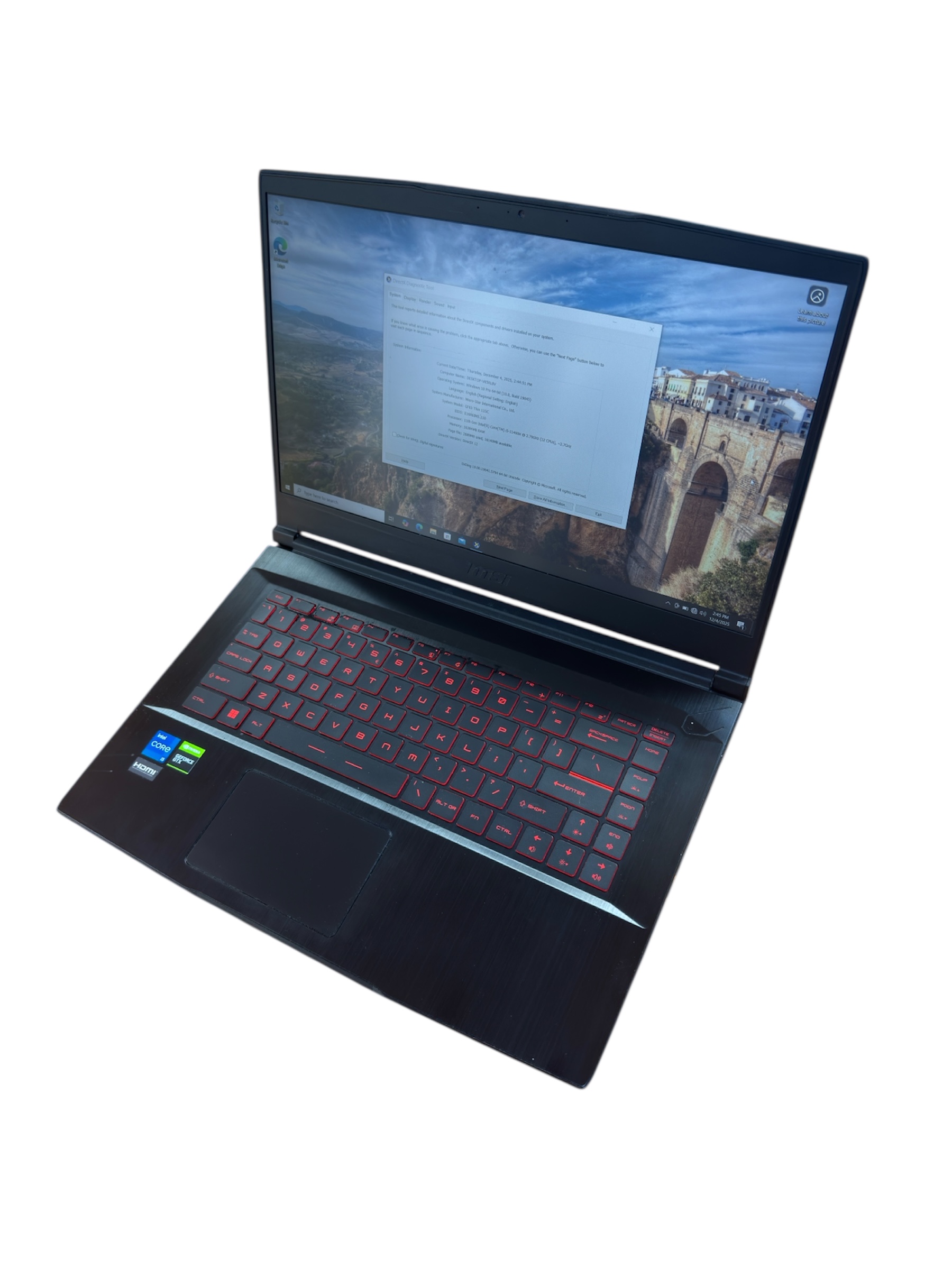 Laptop, Msi, Gf 63 Thin 11sc, Intel I5-11400h - 2.7 Ghz, 16 Gb Ddr4 ...