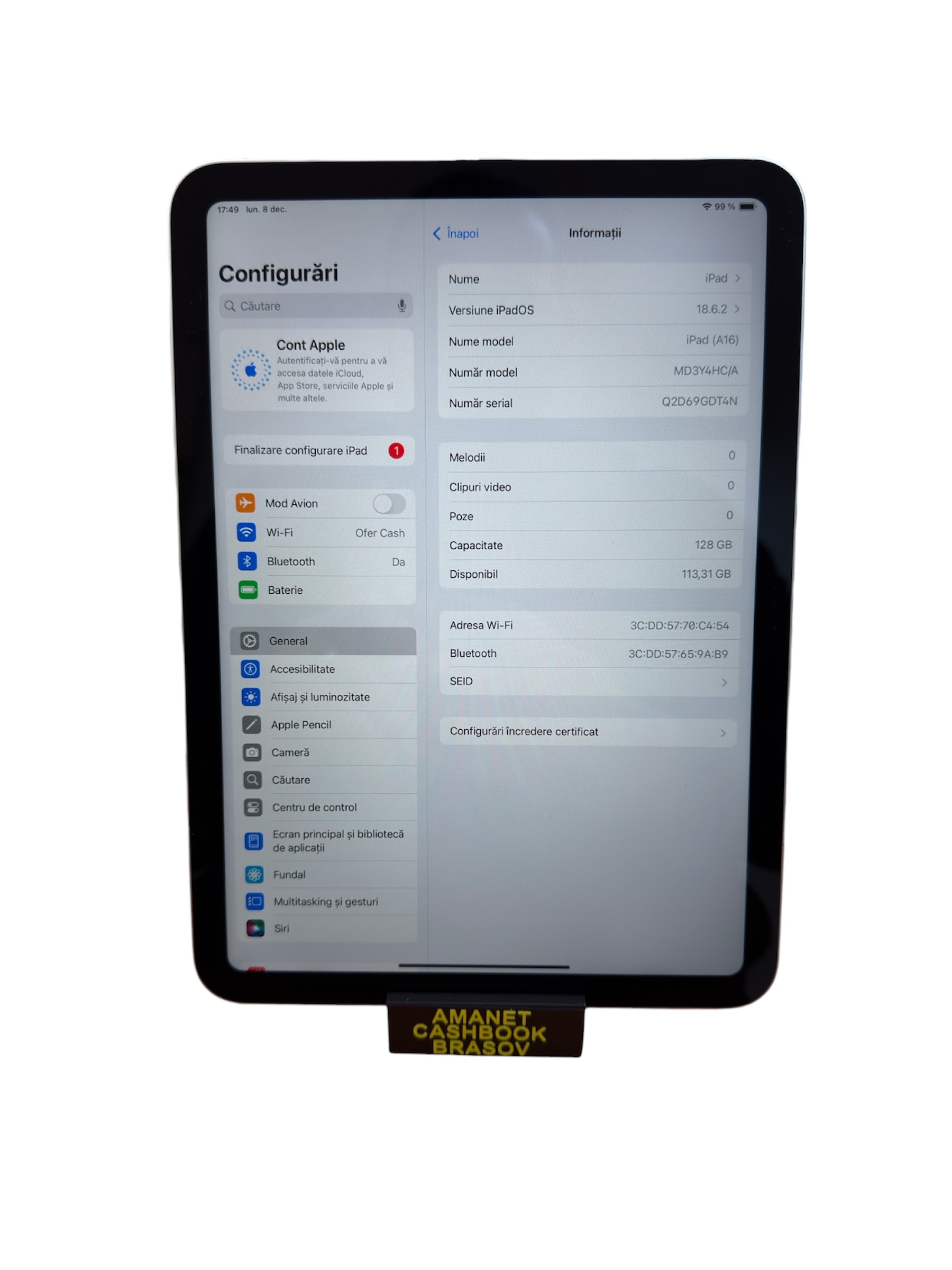 Ipad, A16, Gri, Buna - Amanet Cashbook | Amanet Online